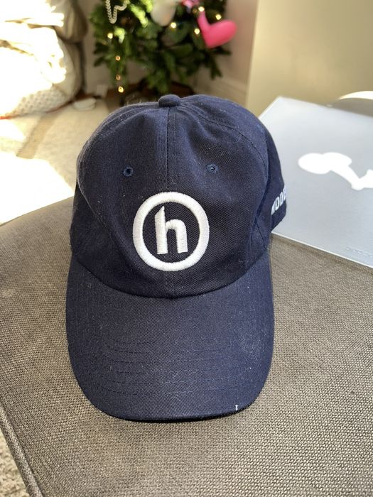 HIDDEN HIDDEN LOGO NAVY HAT | Grailed