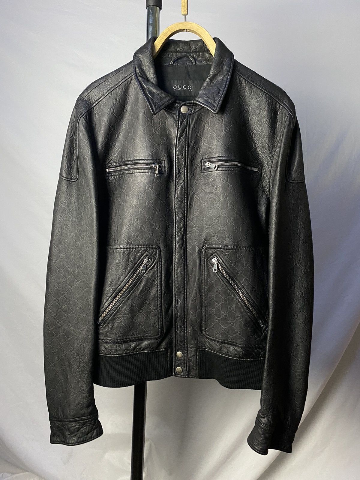 Gucci Gucci by Tom Ford Monogram leather jacket | Grailed