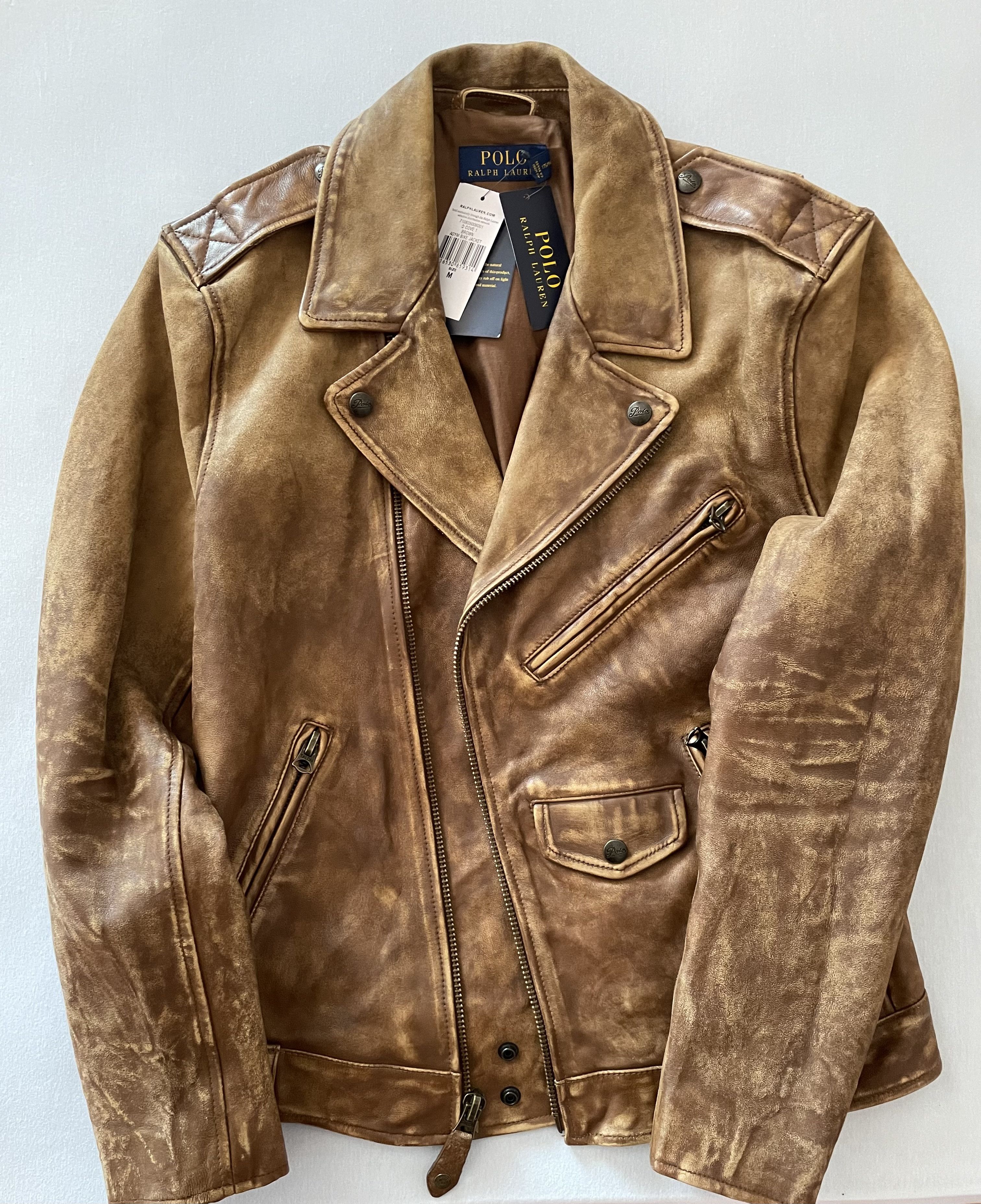 Polo Ralph Lauren Polo Raplh Lauren leather biker jacket | Grailed