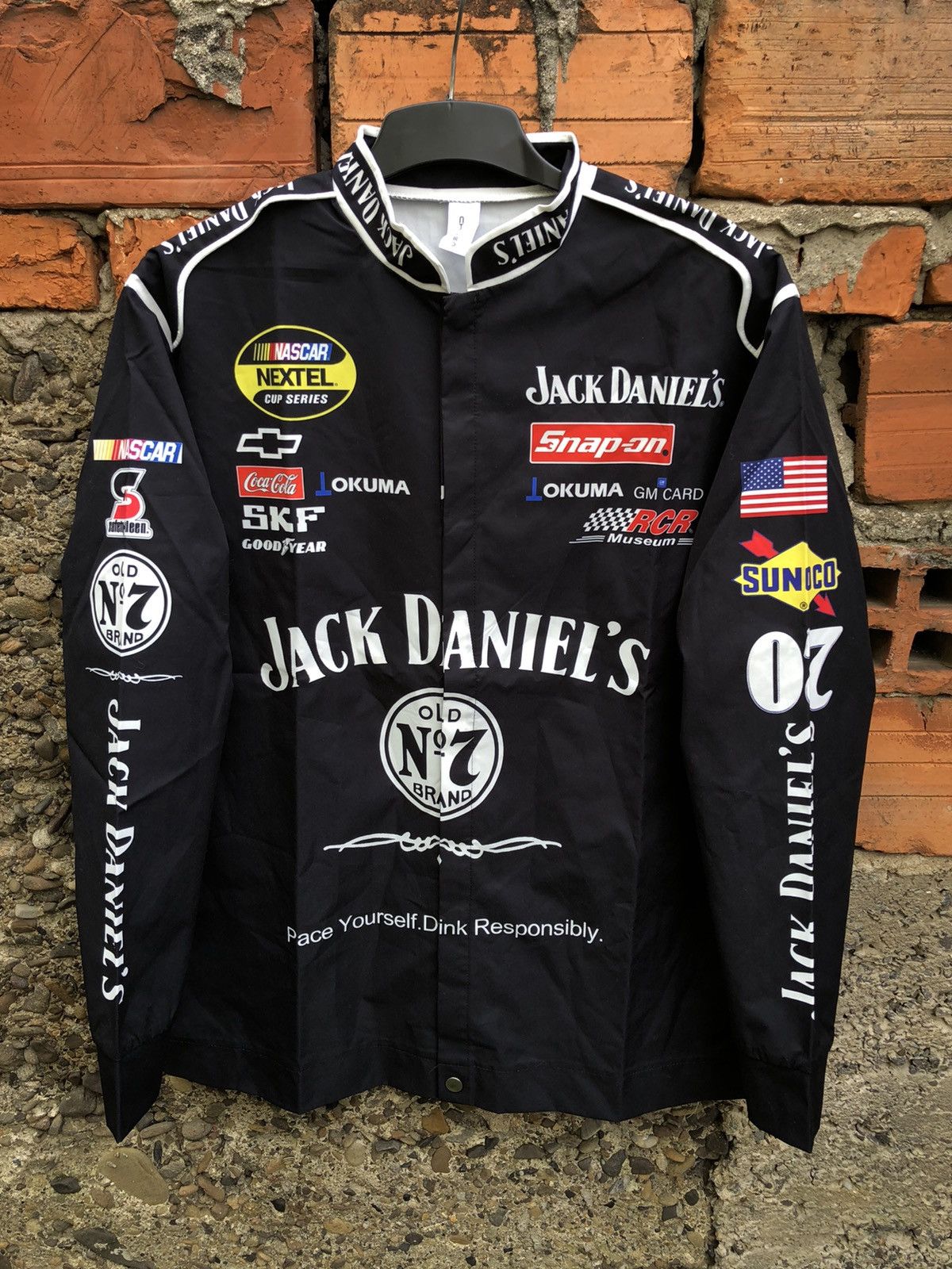 JH Design × NASCAR Jack Daniels JH Design Nascar Racing Light Jacket ...