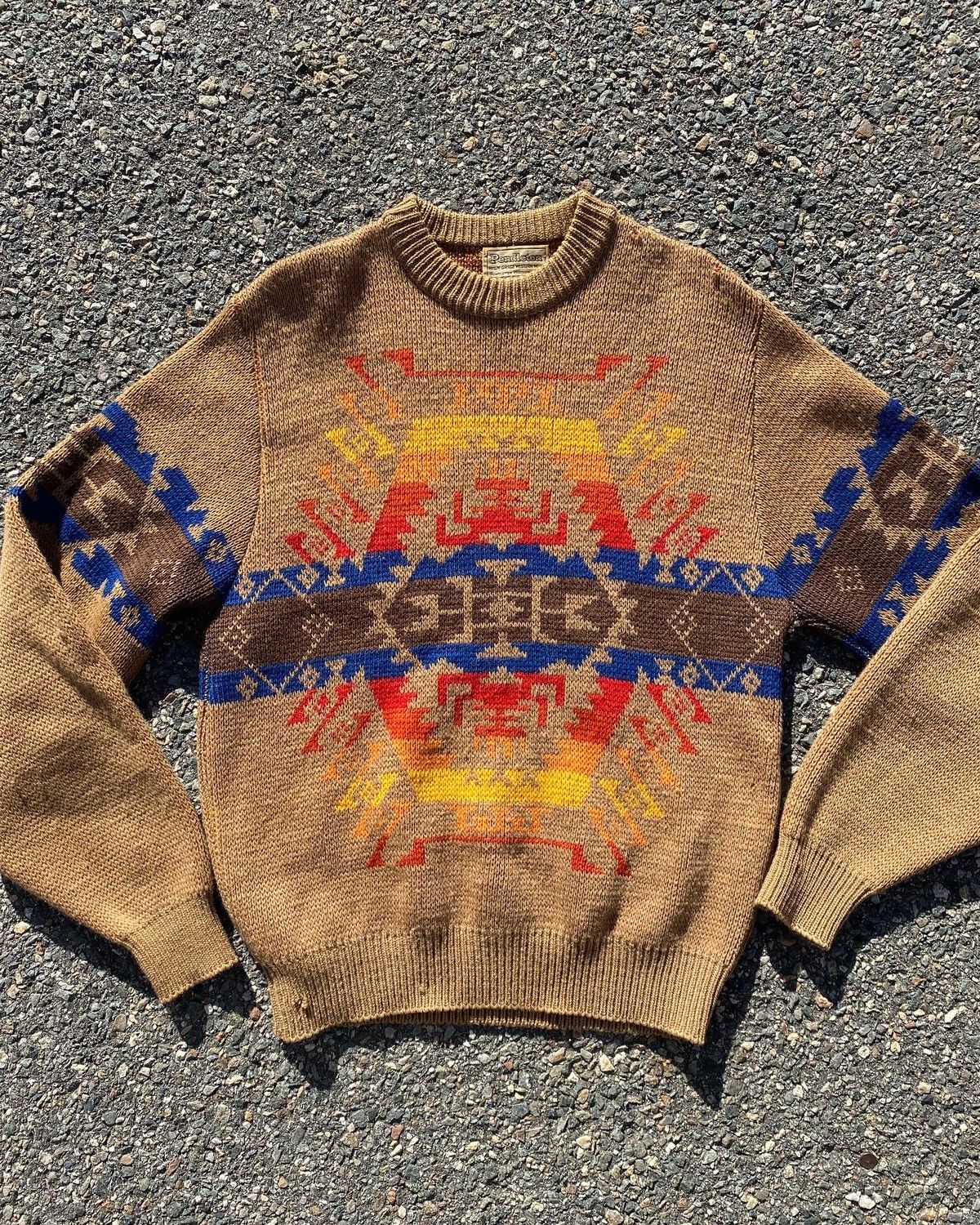 Pendleton × Vintage 70s pendleton aztec knit sweater | Grailed