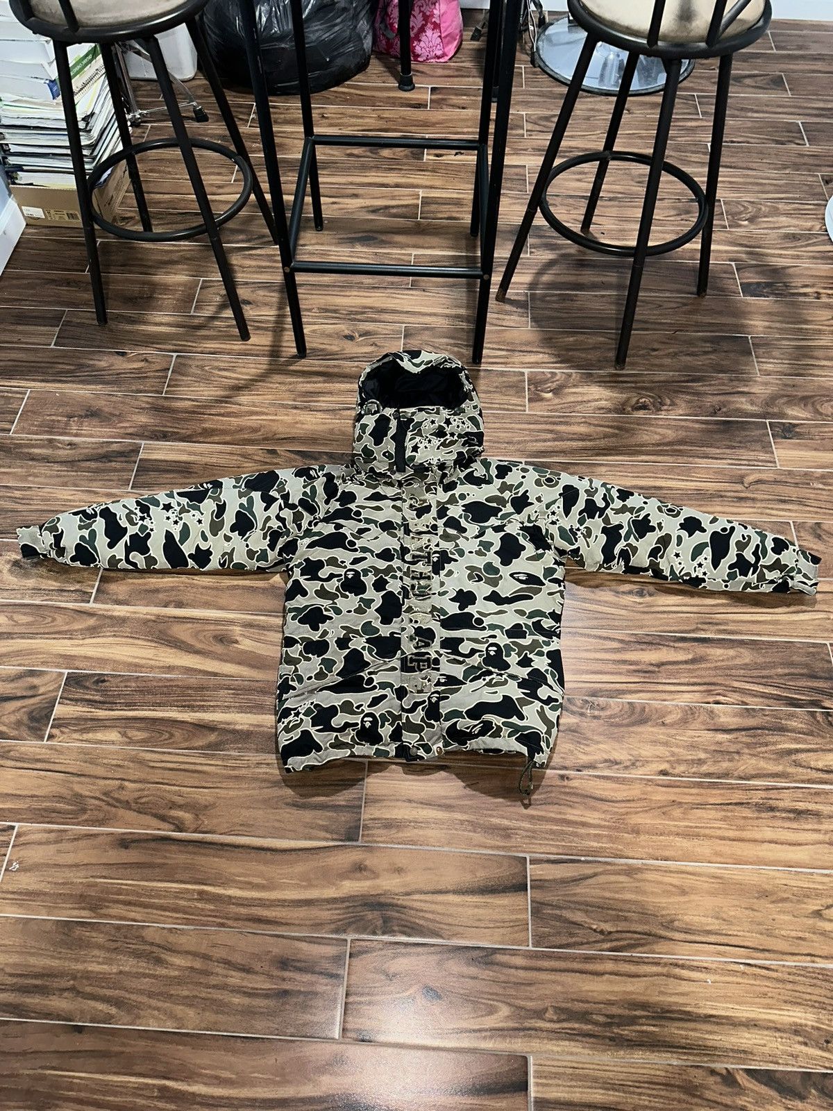 Bape A Bathing Ape Star Camo Down Puffer Jacket | Grailed
