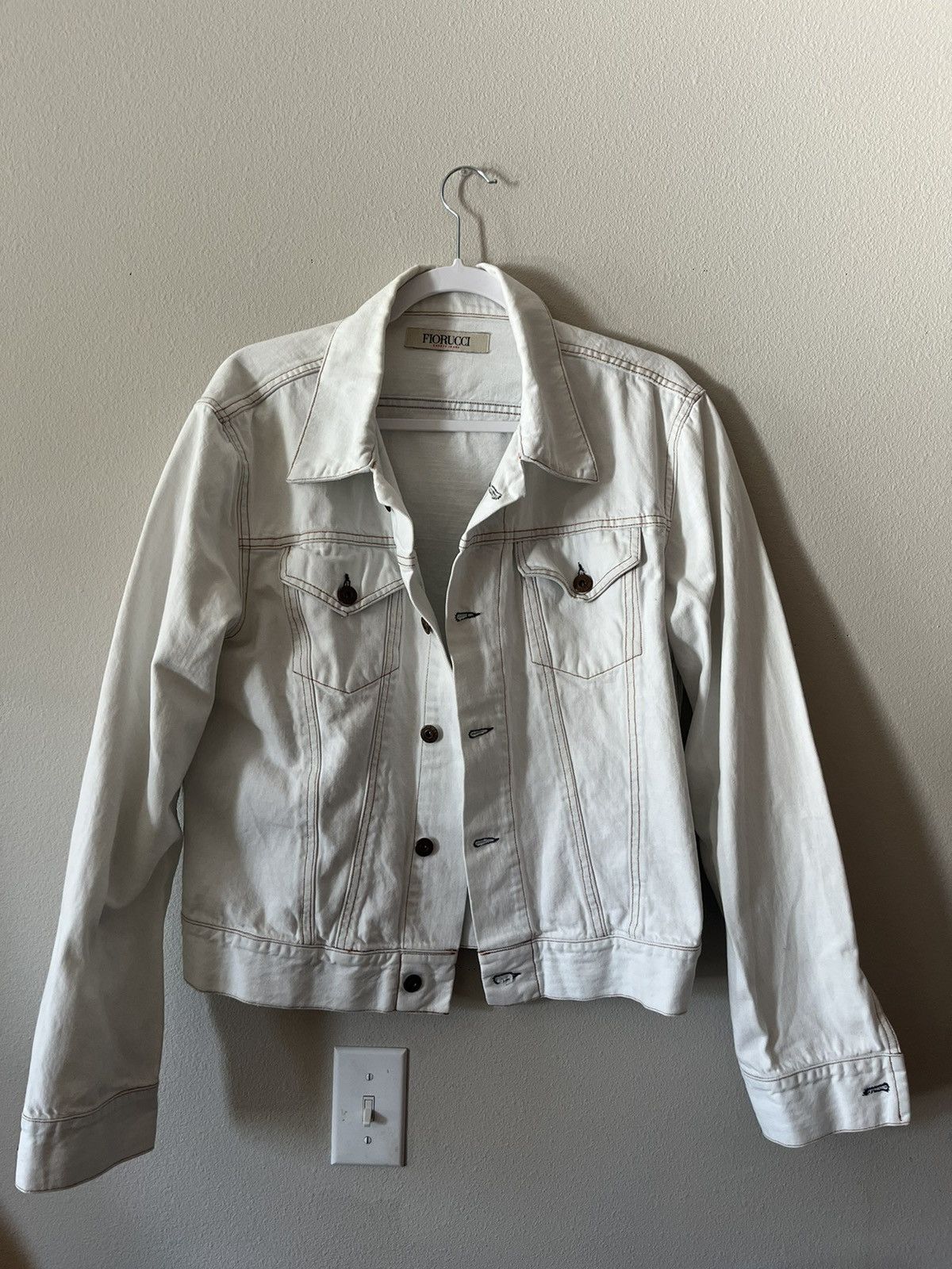 Fiorucci × Vintage Fiorucci white denim jacket vintage | Grailed