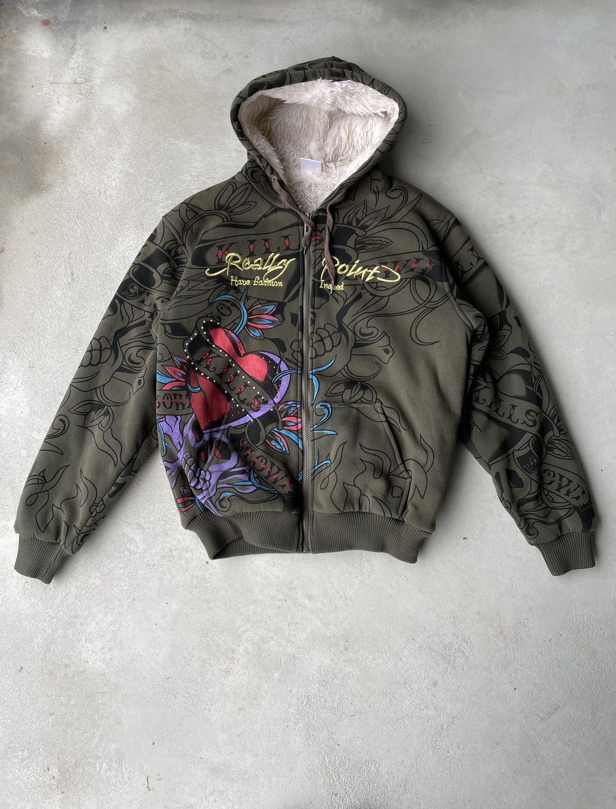 Vintage ️ ️Really Point Like Ed Hardy Drip Zip hoodie | Grailed