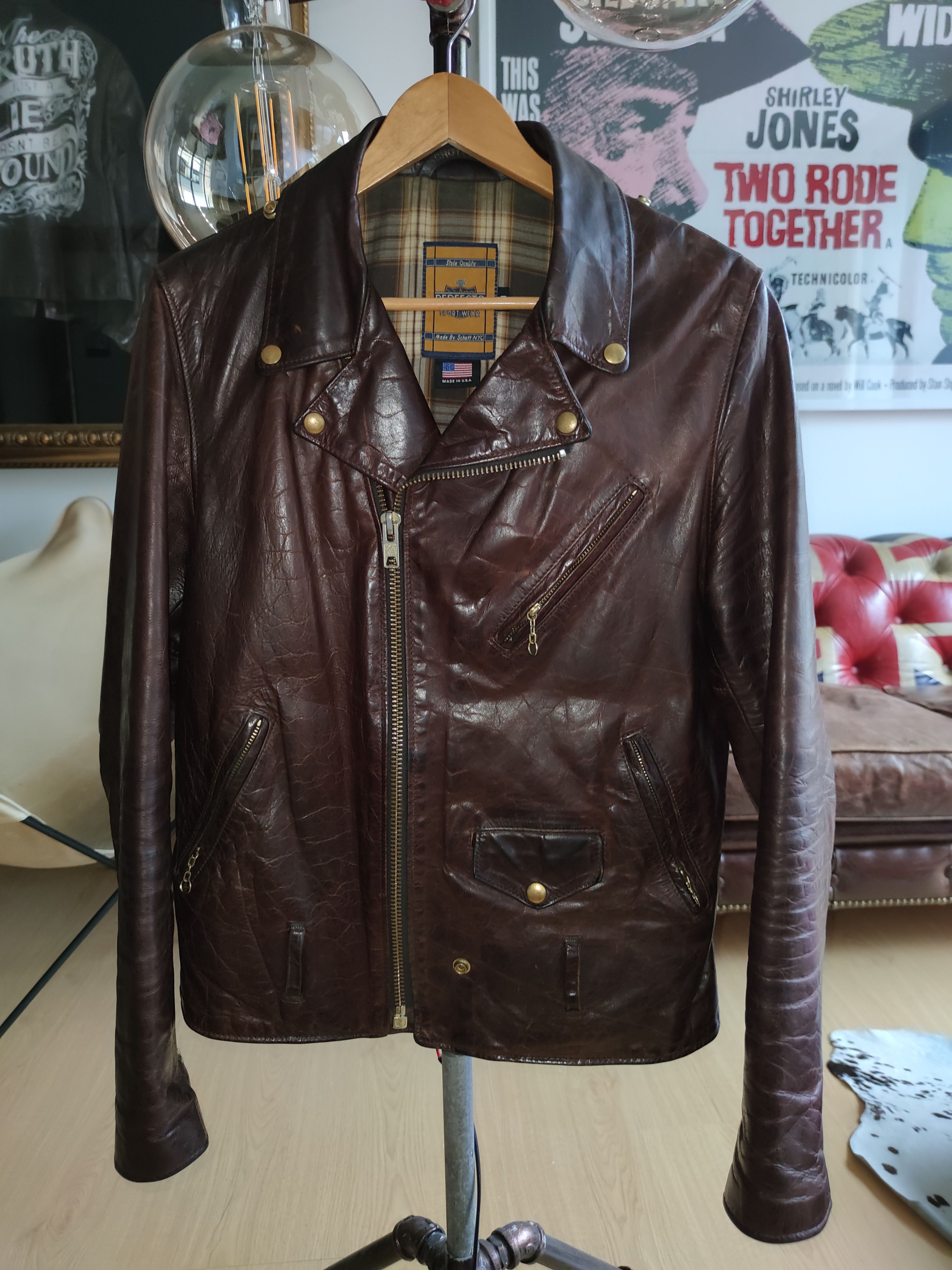 Schott Leather Jacket SCHOTT 619 Hand Oiled Lightweight Perfecto® | Grailed