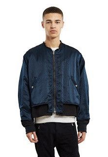 LongJourney LongJourney Blue Reworked Bomber Jacket | Grailed