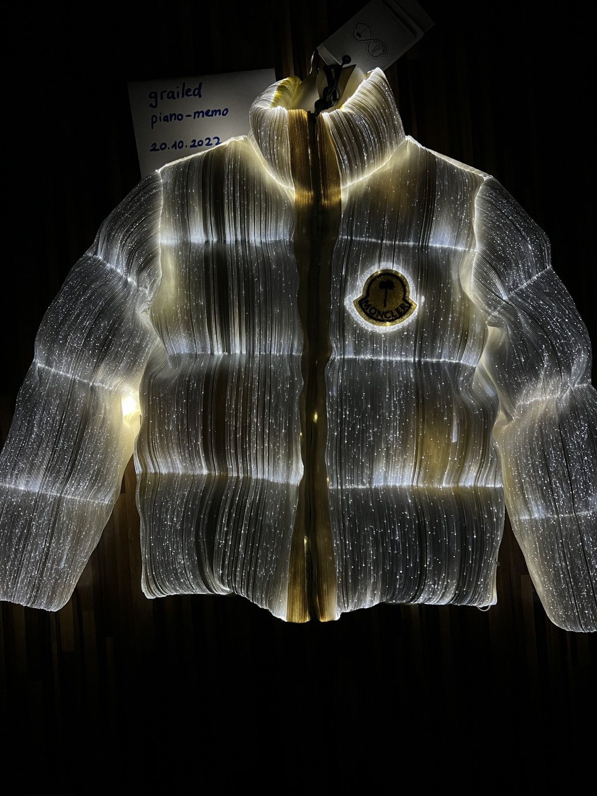 Moncler Moncler x Palm Angels Maya 70 down jacket white XXS glow | Grailed
