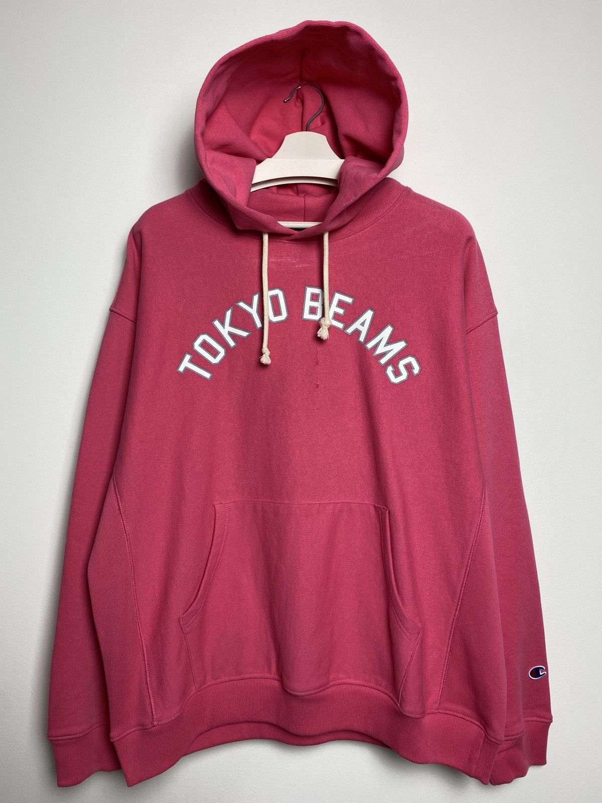 Beams Plus × Champion Beams Plus x Champion two sided logo rare hoodie ...