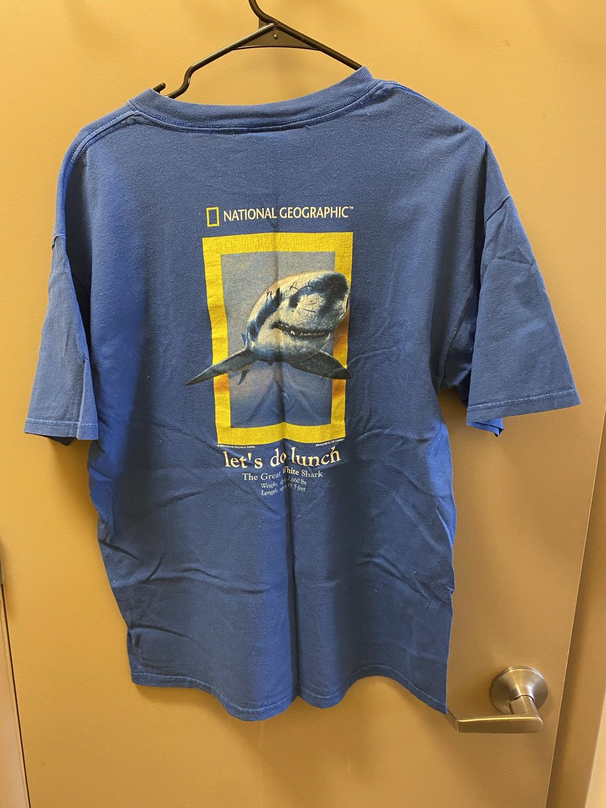 Vintage 90s vintage national geographic great white shark tee | Grailed