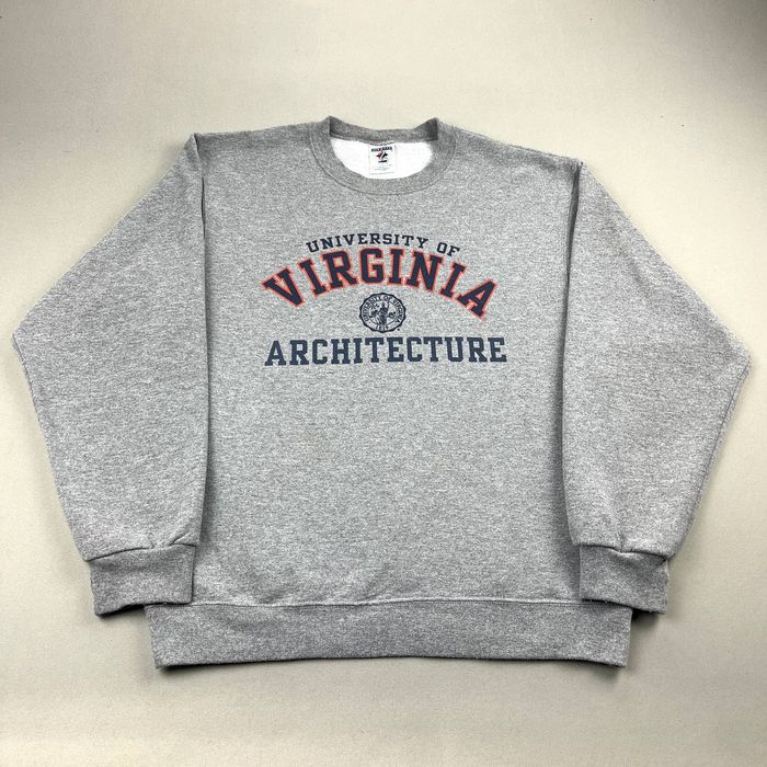 Jerzees Vintage University Of Virginia Sweatshirt Gray Architecture ...