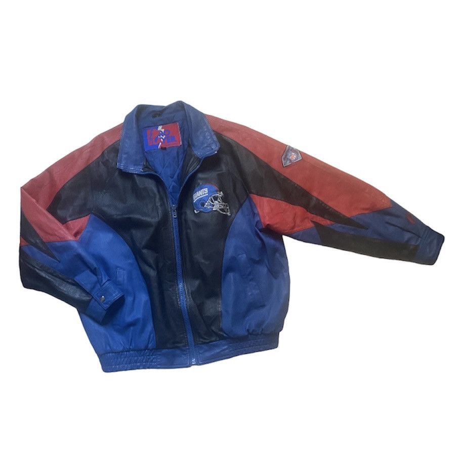 NFL × Pro Player × Vintage Vintage NFL New York Giants Leather Jacket ...