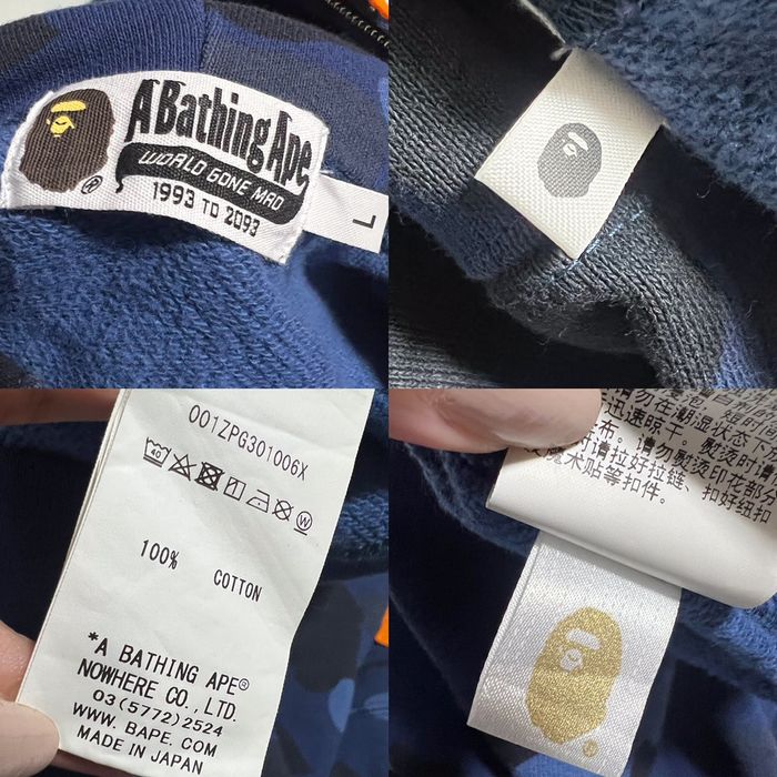 Bape BAPE Tiger full zip hoodie blue camo | Grailed