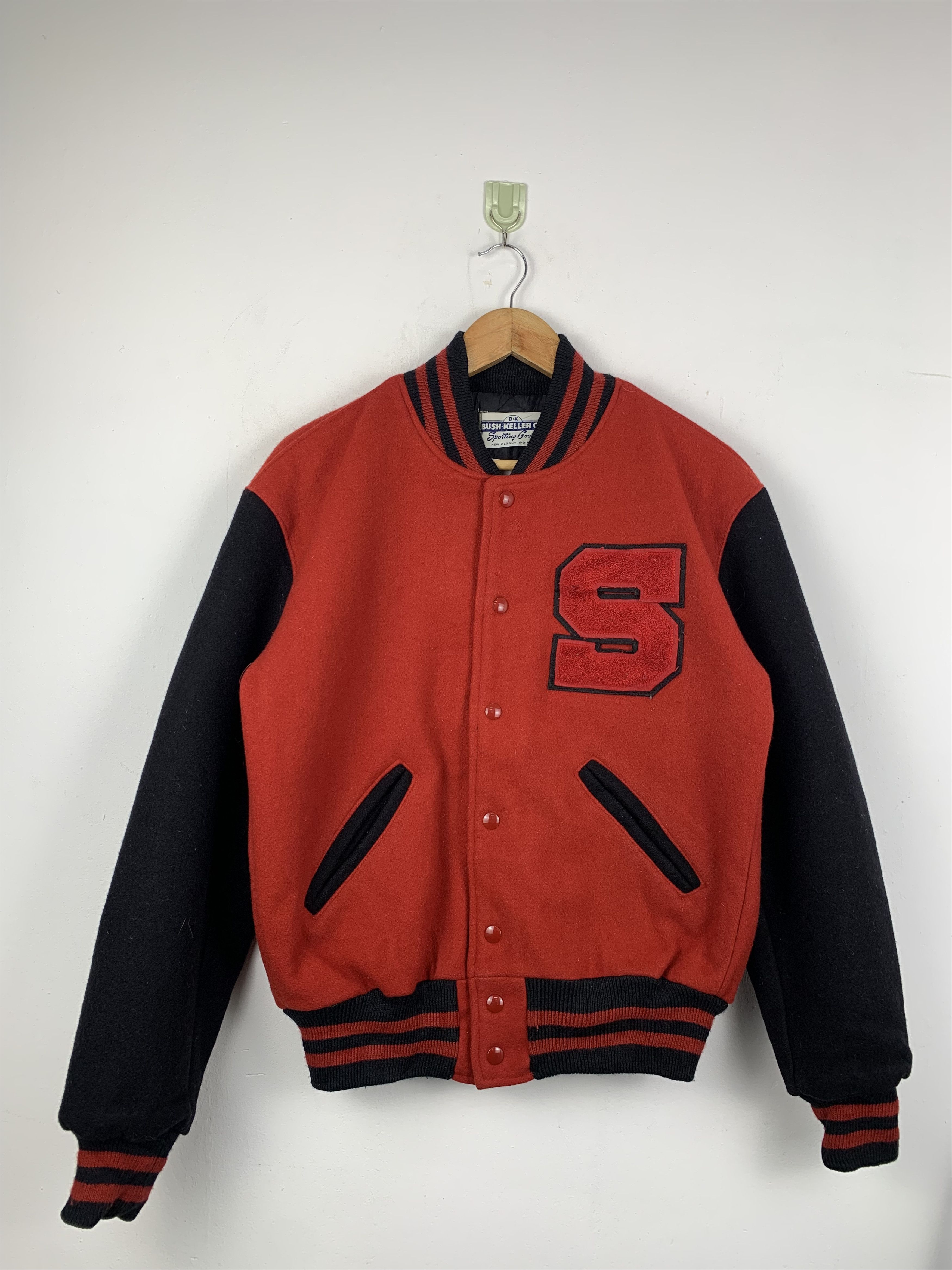Vintage Vintage 70s Bush Keller Wool Varsity Jacket Red | Grailed