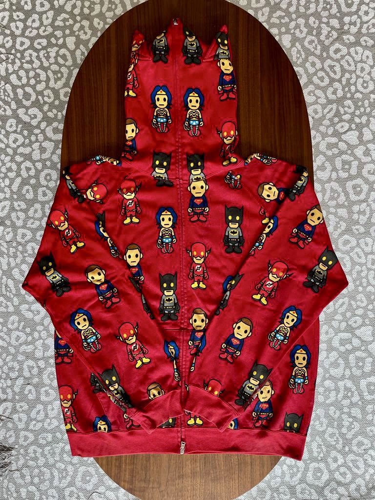 Bape A Bathing Ape x BAPE DC Comics Superhero Full Zip Up Hoodie | Grailed