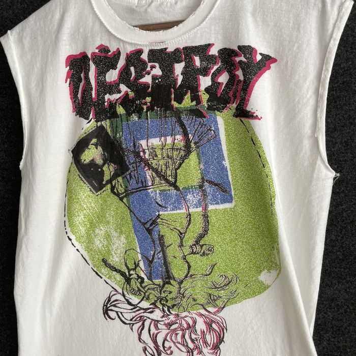 Yohji Yamamoto Yohji Yamamoto Destroy Seditionaries Tank Top Distressed ...