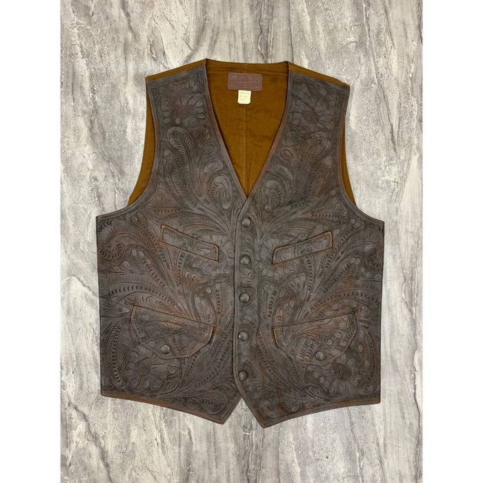 RRL Ralph Lauren Double RL LIMITED EDITION Leather 30's Hand Tooled ...