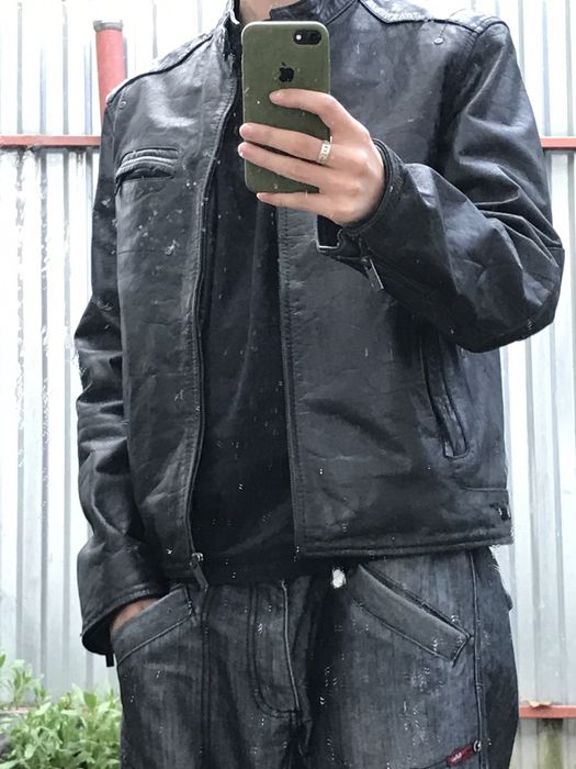 Vintage Vintage Leather Jacket Biker Y2K Playboi Carti | Grailed