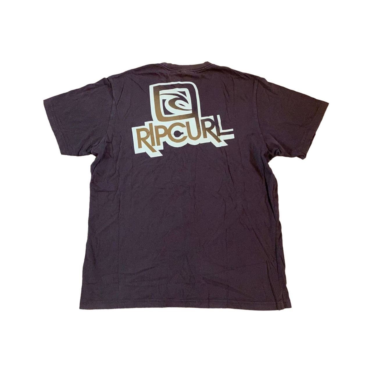 Vintage Vintage Rip Curl Brown T-Shirt Big Logo | Grailed