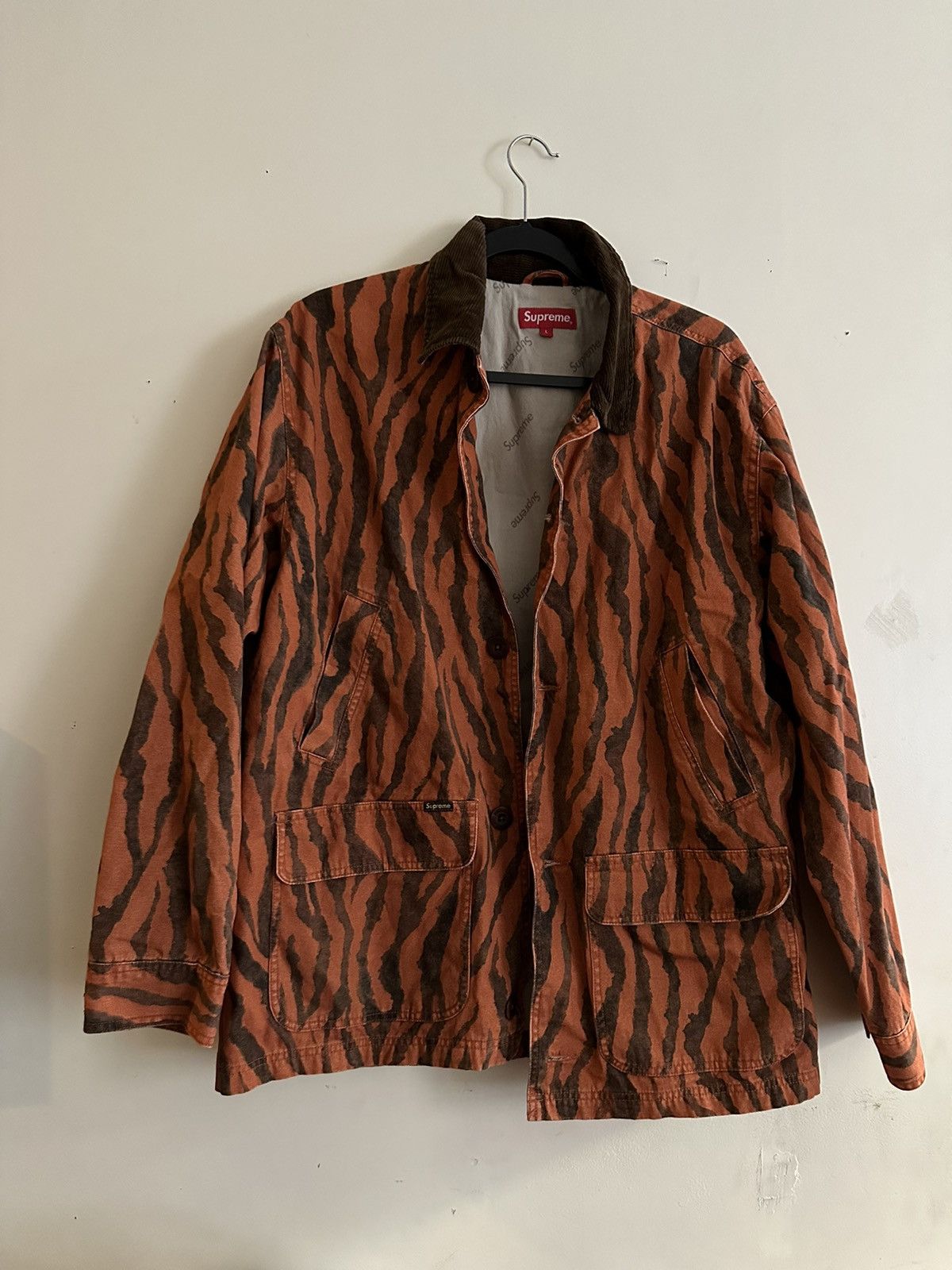 Supreme Supreme tiger stripe barn jacket | Grailed