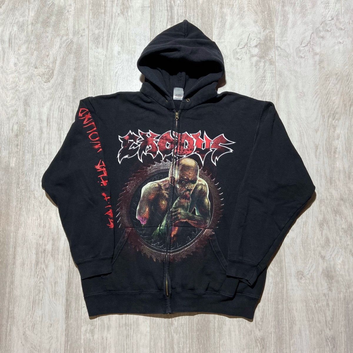 Band Tees × Vintage Vintage Exodus ‘Salt The Wound’ Hoodie | Grailed
