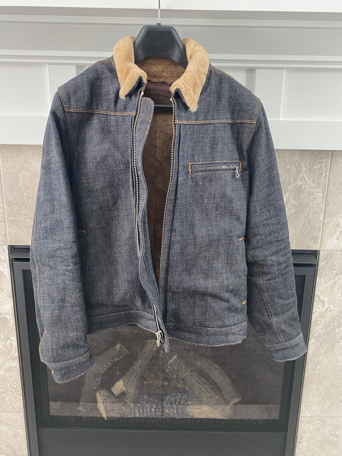 Freenote FREENOTE CLOTH - RJ-2 DENIM SHEARLING JACKET | Grailed
