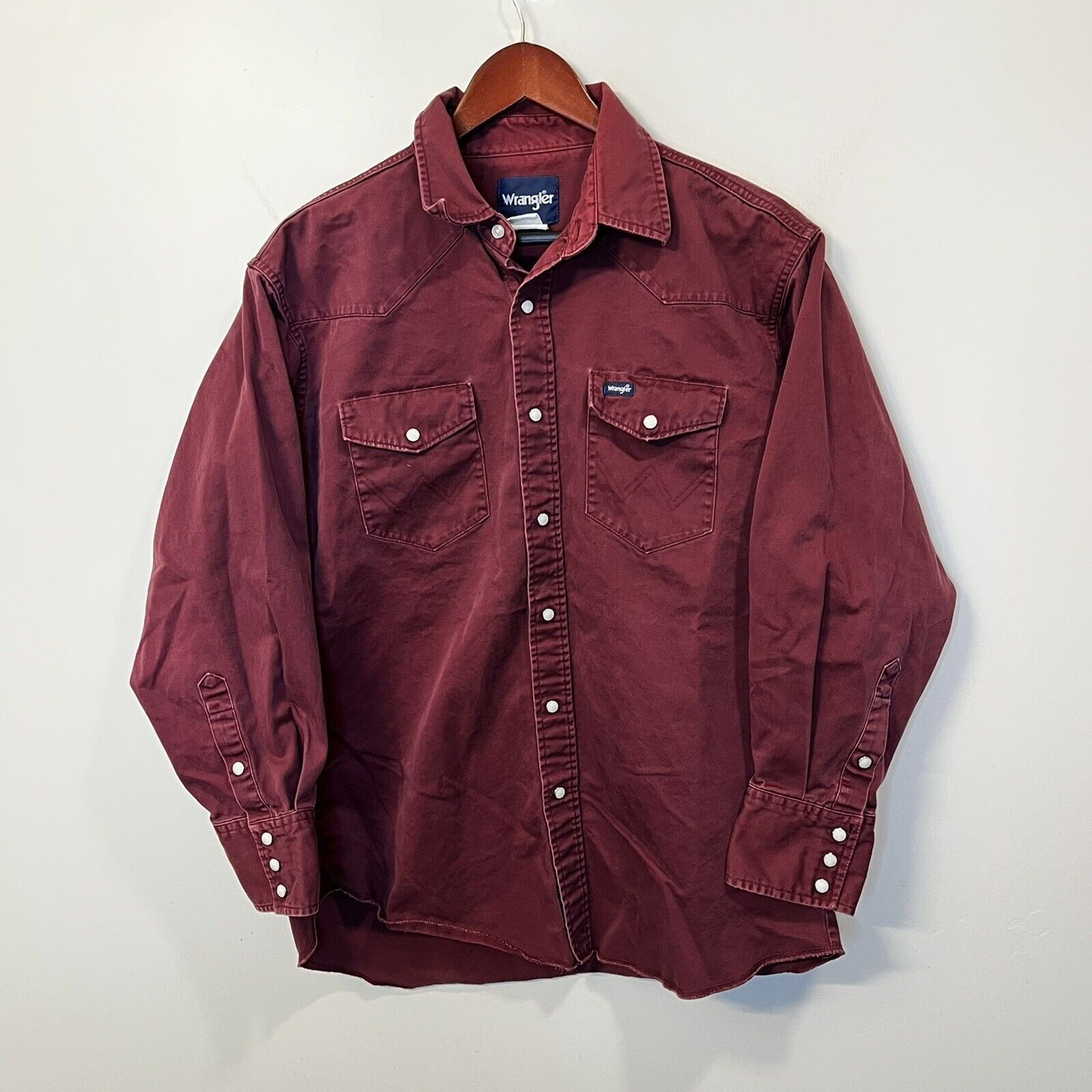 Vintage Vintage Wrangler Western Pearl Snap Work Shirt Heavy | Grailed