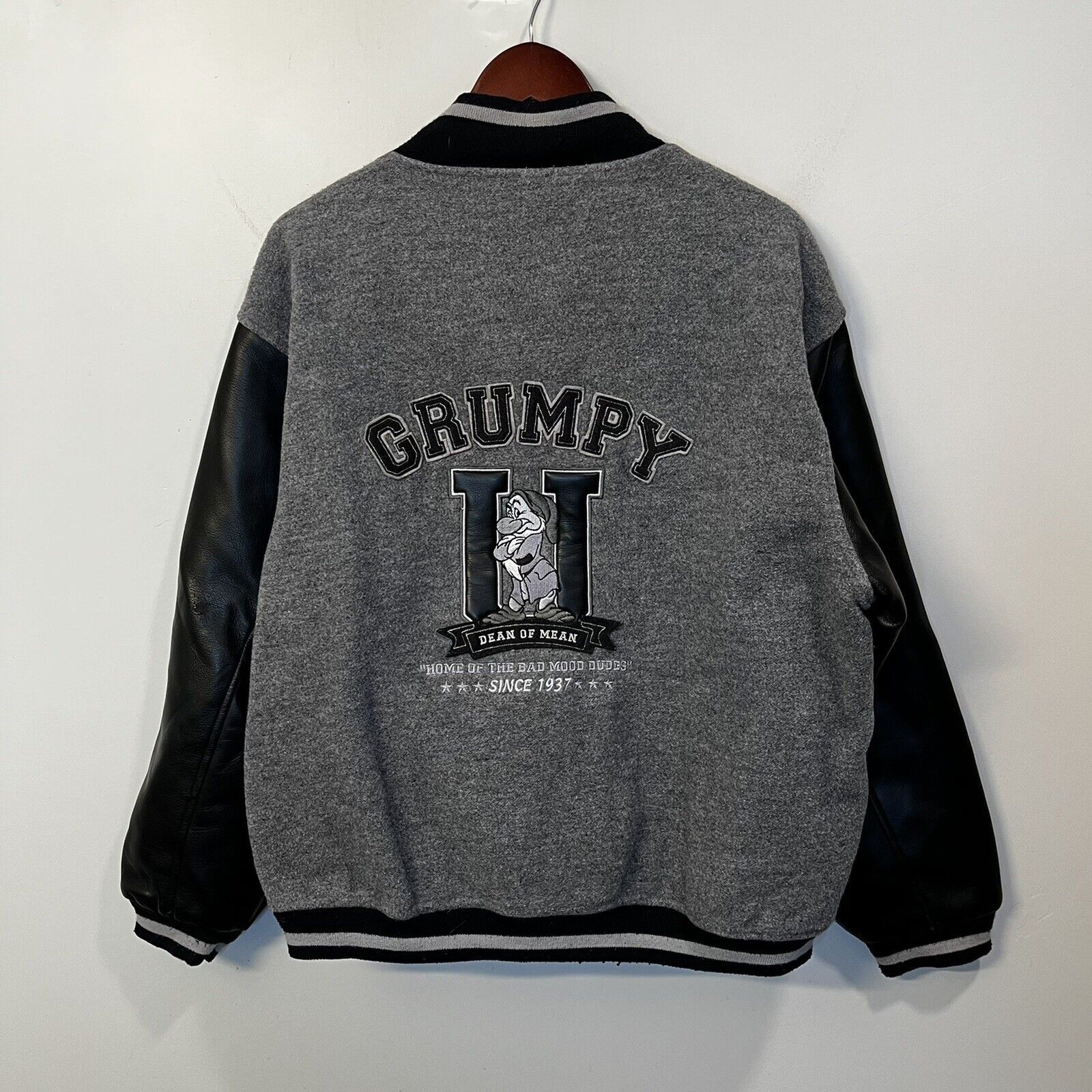 Disney × Vintage VTG Disney Store Property Of Grumpy Varsity Bomber ...