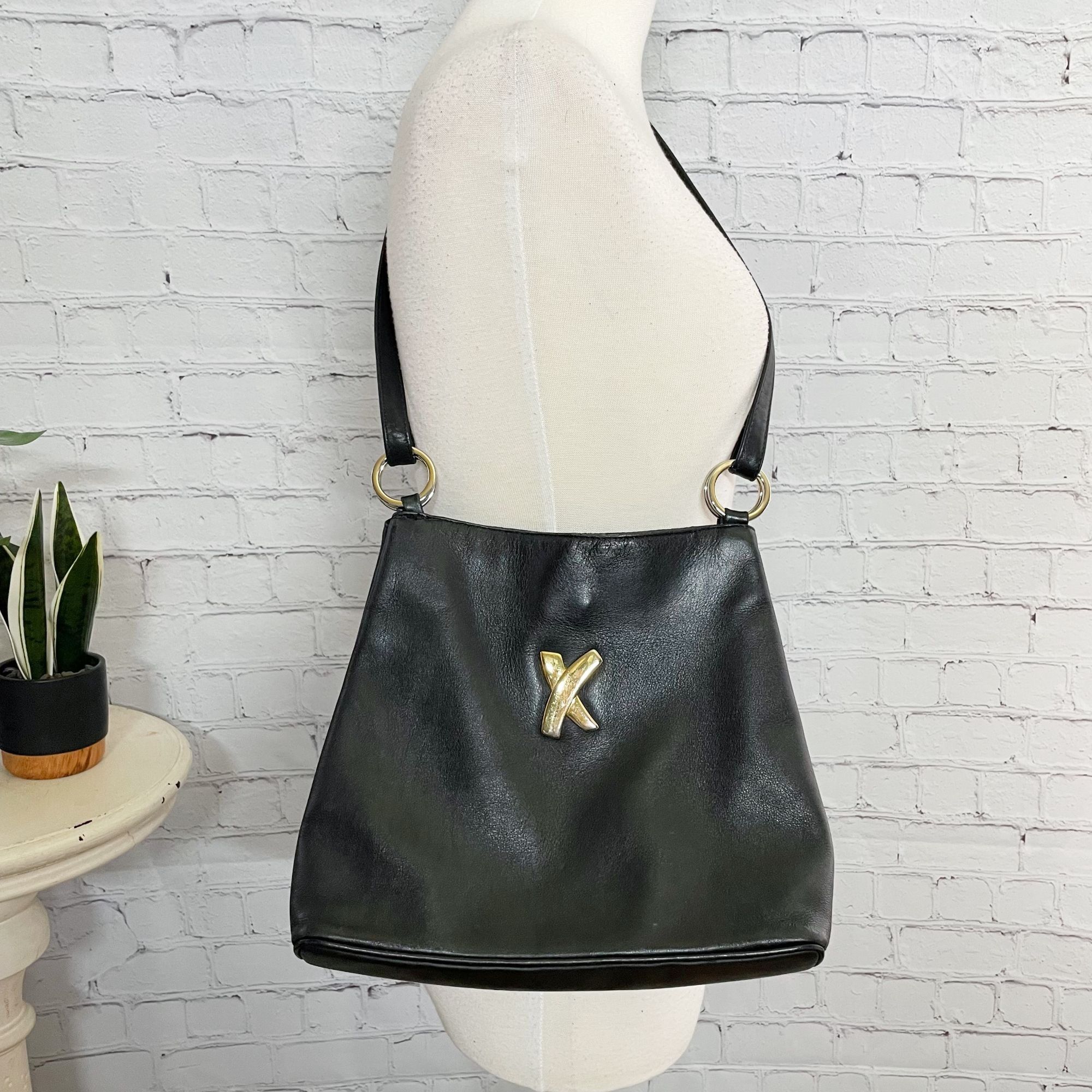 Paloma Picasso Vintage 90s Paloma Picasso Leather Crossbody Convertible ...