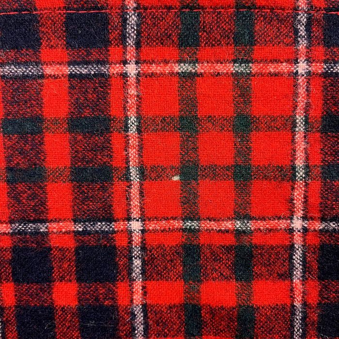 Vintage Vintage Pendleton Plaid Scarf Red Black Fringe Wool USA 80s ...