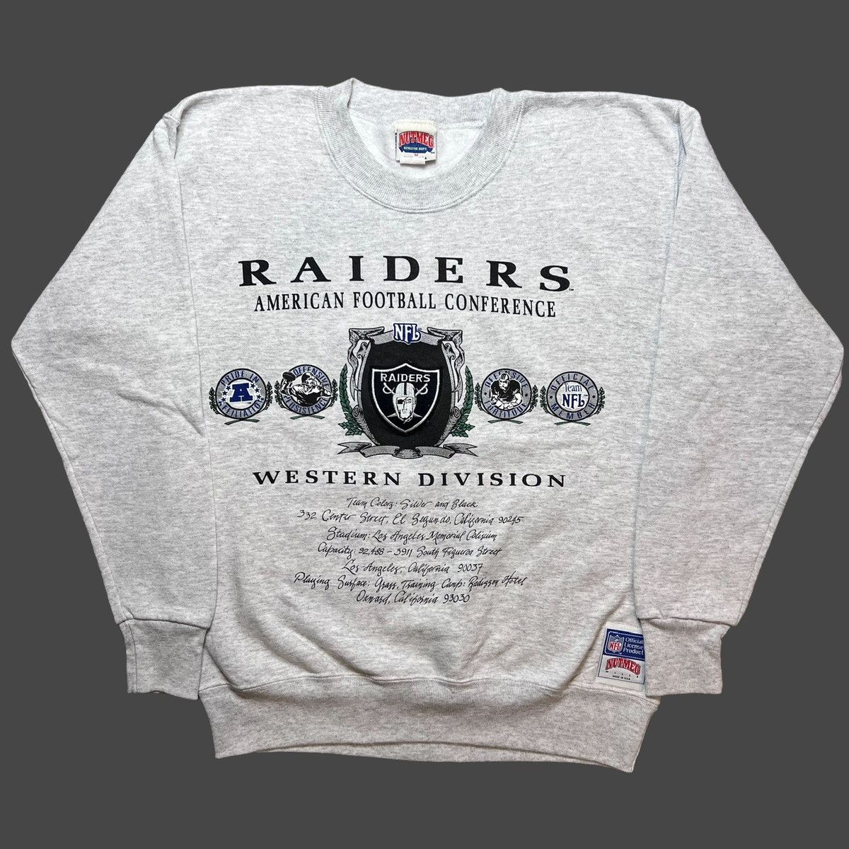Vintage Vintage 1990s NFL Los Angeles Raiders Embroidered Nutmeg | Grailed