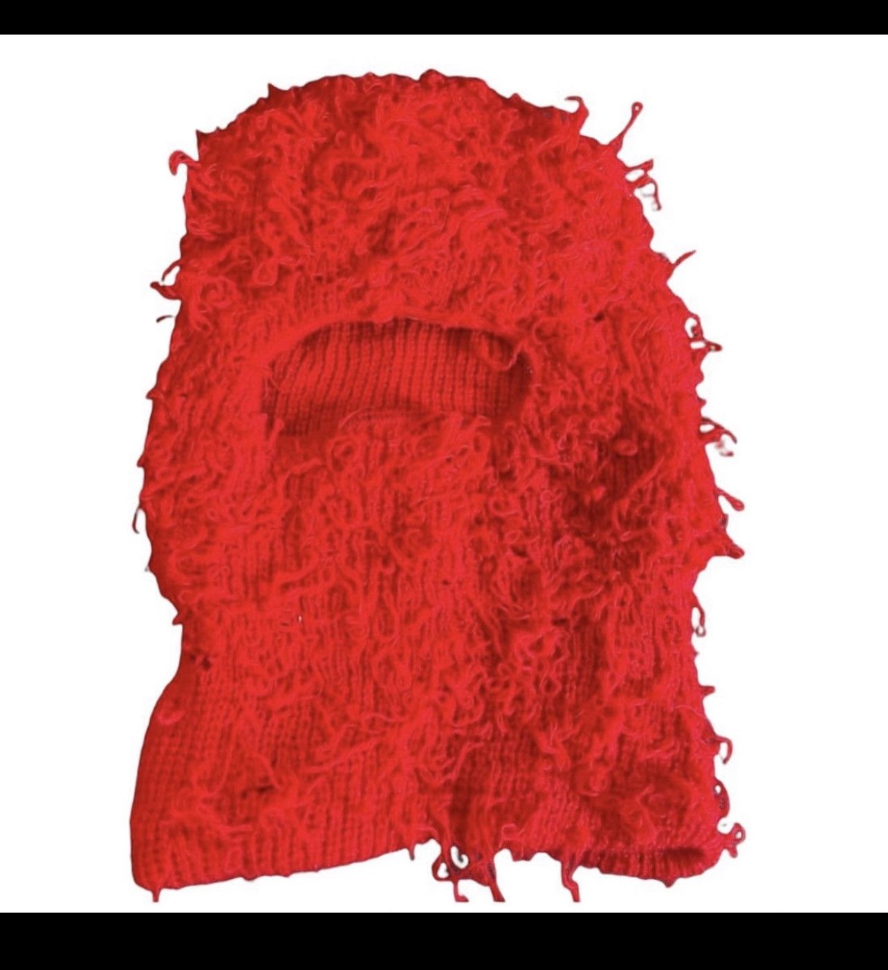Streetwear Distressed Balaclava Ski Mask Red | Grailed