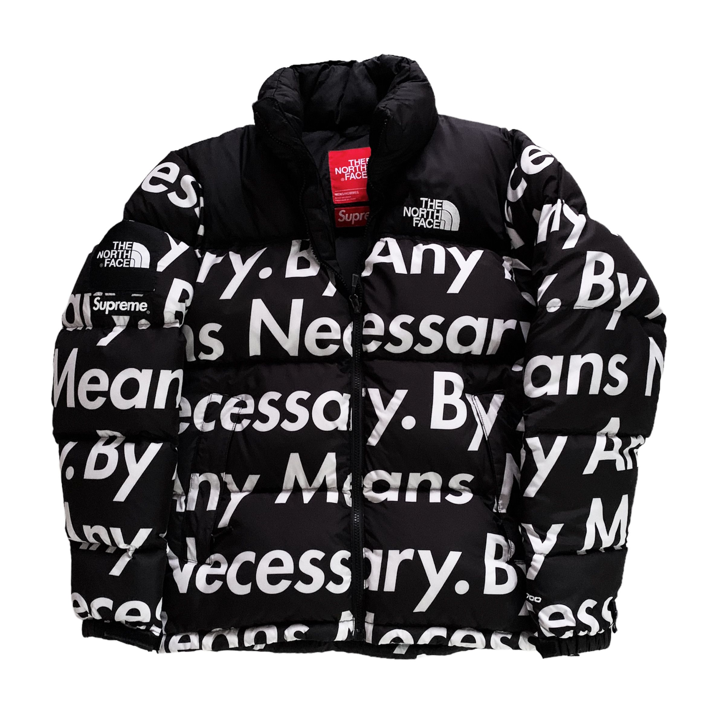 Supreme × The North Face "By Any Means Necessary" Nuptse jacket | Grailed