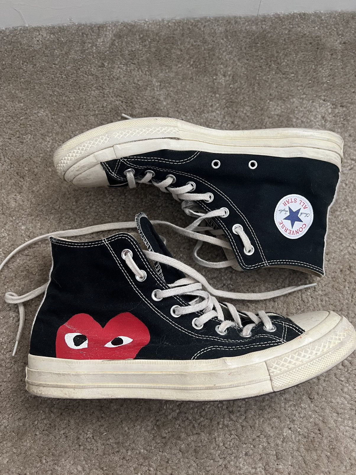 Converse Comme des Garcons x Chuck Taylor All Star High Play 2015 | Grailed