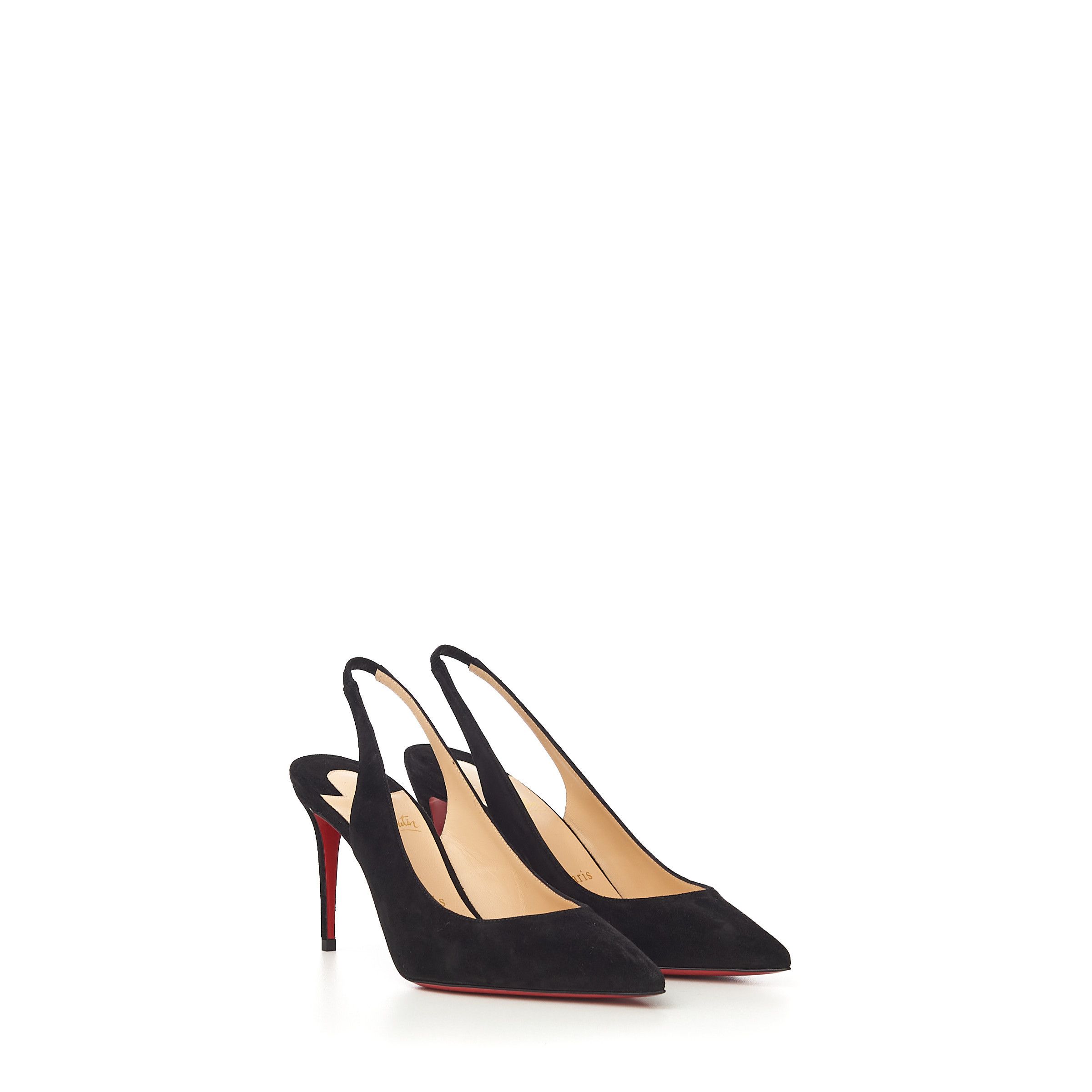 Christian Louboutin Kate Sling 85 In Black Veau Velours | Grailed