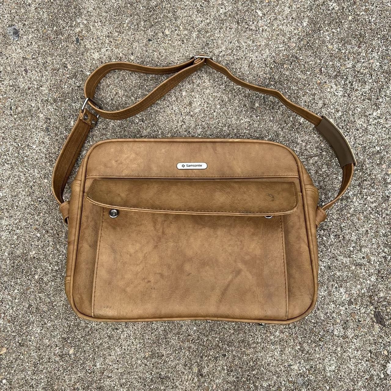 Samsonite Samsonite Leather Side Bag | Grailed
