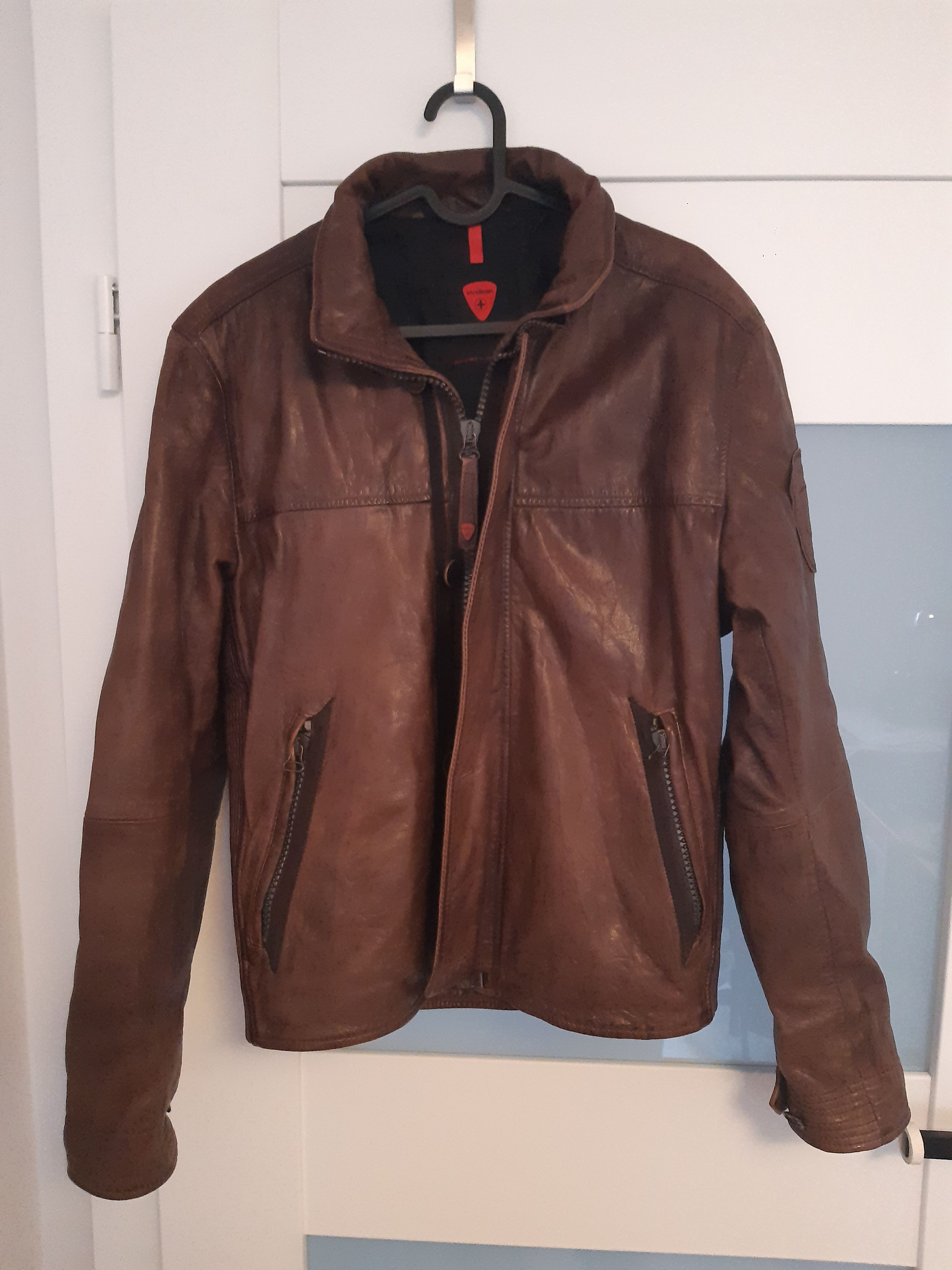 Strellson Strellson brown leather jacket | Grailed