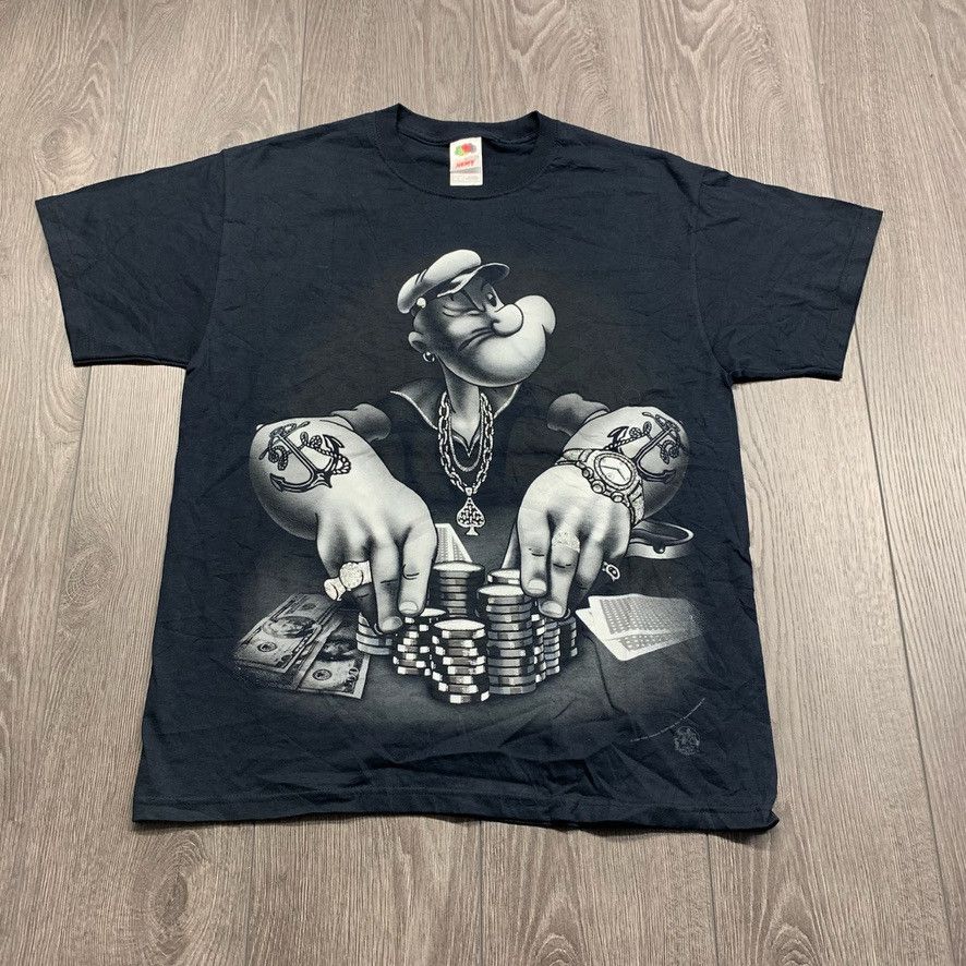 Vintage Vintage Gangster Popeye 90s T Shirt | Grailed