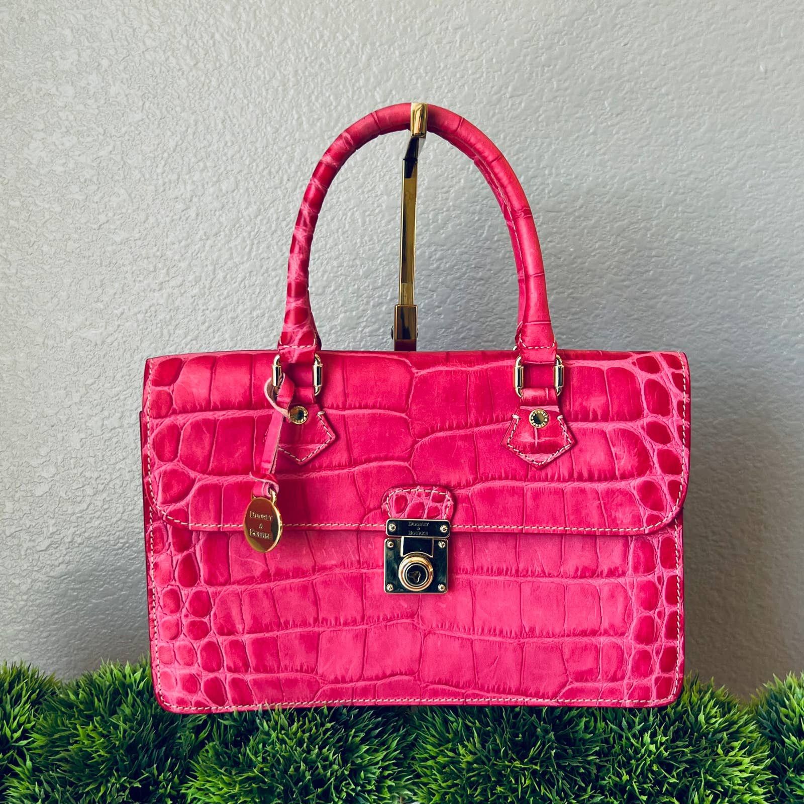 Dooney & Bourke Dooney & Bourke Croc Alto Flap Over Lock Mini Top Tote ...