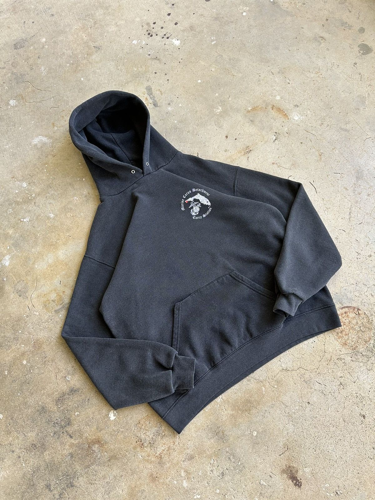 Lee × Usmc × Vintage 1990s Vintage Lee Heavyweight USMC Hoodie Sun ...
