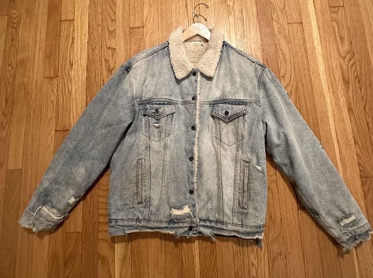 Mnml Mnml Distressed Sherpa Trucker Jacket Grailed