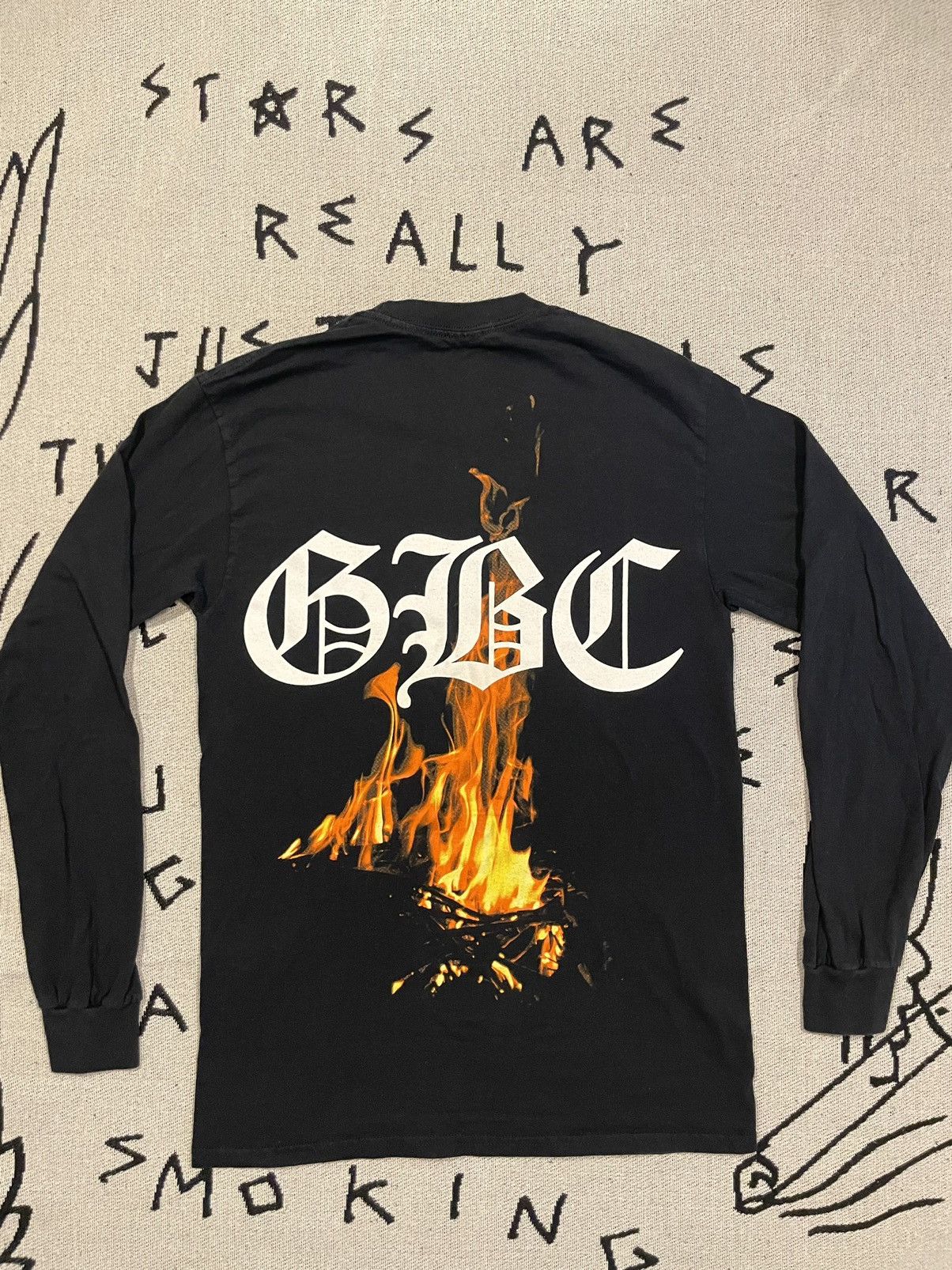 GOTHBOICLIQUE × LIL PEEP Lil Peep x GBC “Campfire” Long Sleeve Merch ...