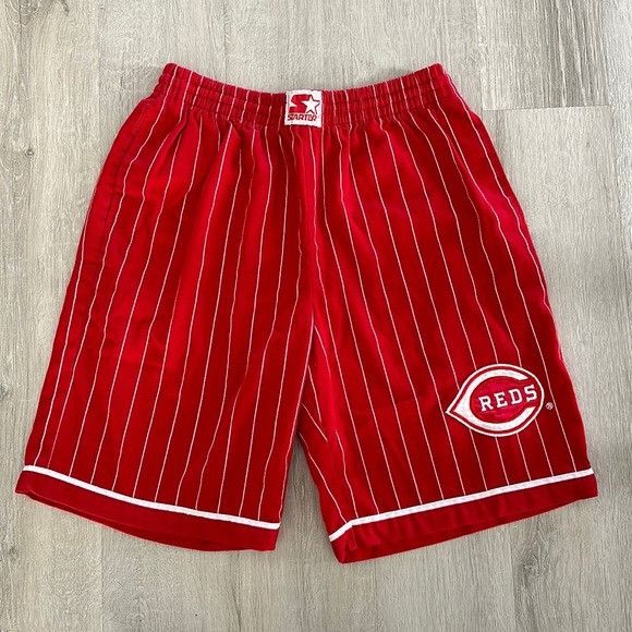 Vintage VINTAGE STARTERS CINCINNATI REDS PINSTRIPE SHORTS MENS LARGE ...