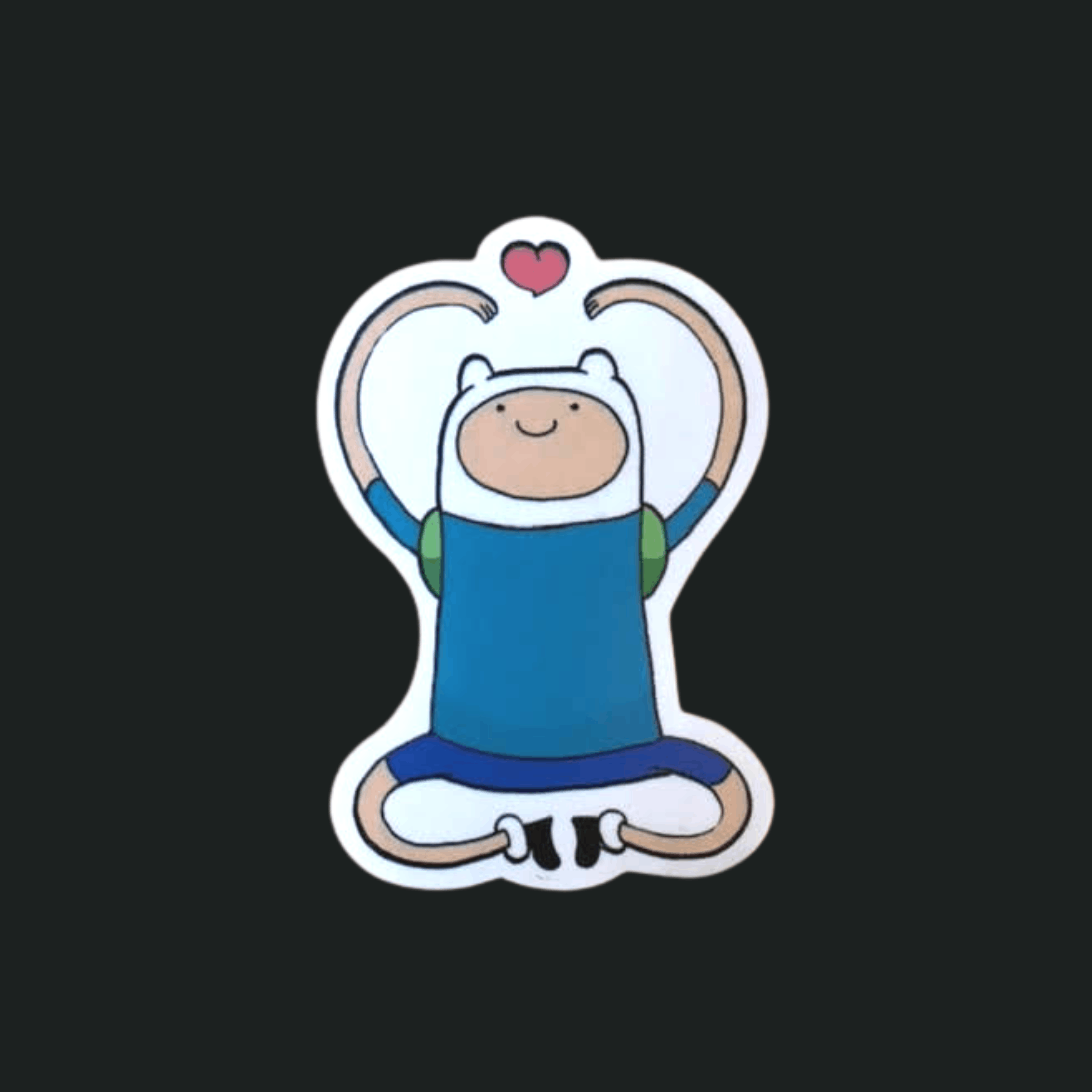 Cartoon Network × Stickers Adventure Time Vinyl Sticker - Finn the ...