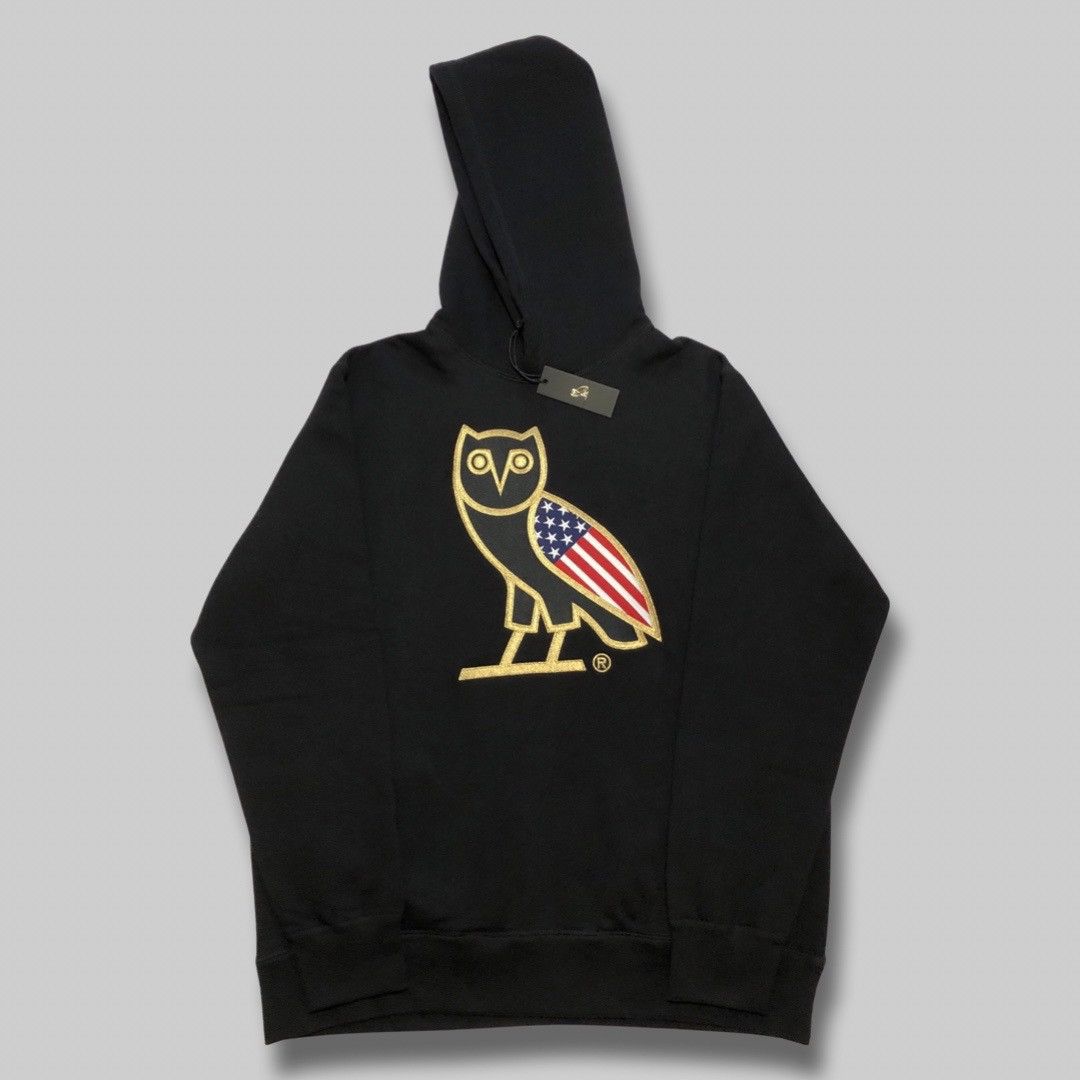 Drake × Nike × Octobers Very Own OVO USA FLAG OG OWL HOODIE CHICAGO ...