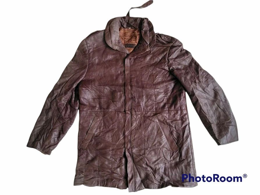 Genuine Leather × Leather Jacket × Vintage Vtg 90s MADE IN SPAIN ...