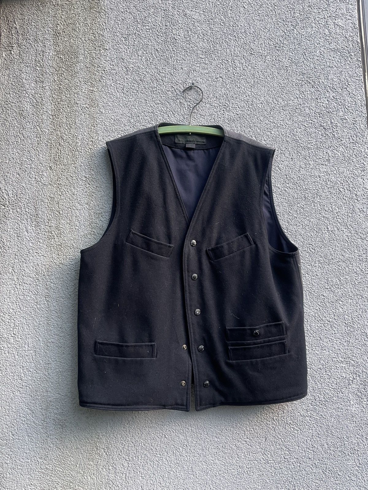 Vintage VINTAGE FILSON VIRGIN WOOL VEST BUTTON CLASPS BACK BUCKLE | Grailed