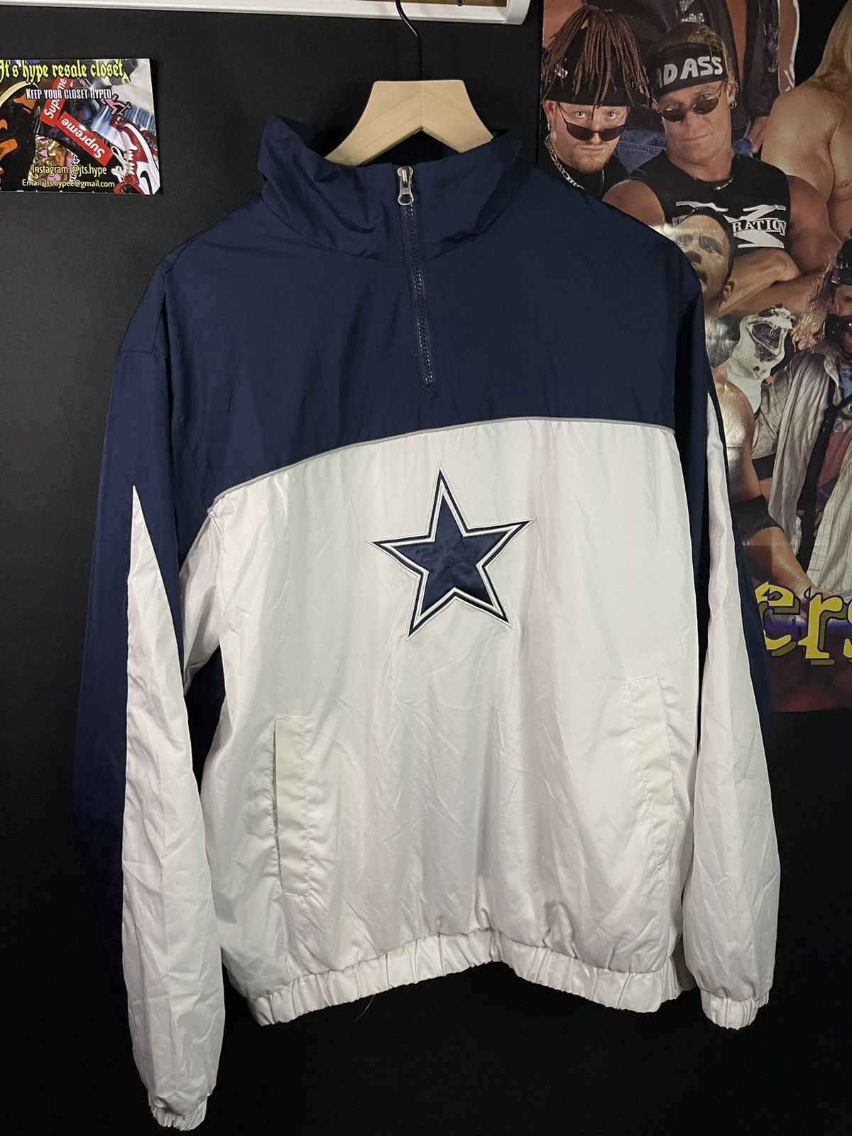 NFL × Streetwear × Vintage Dallas cowboys nylon sweater | Grailed