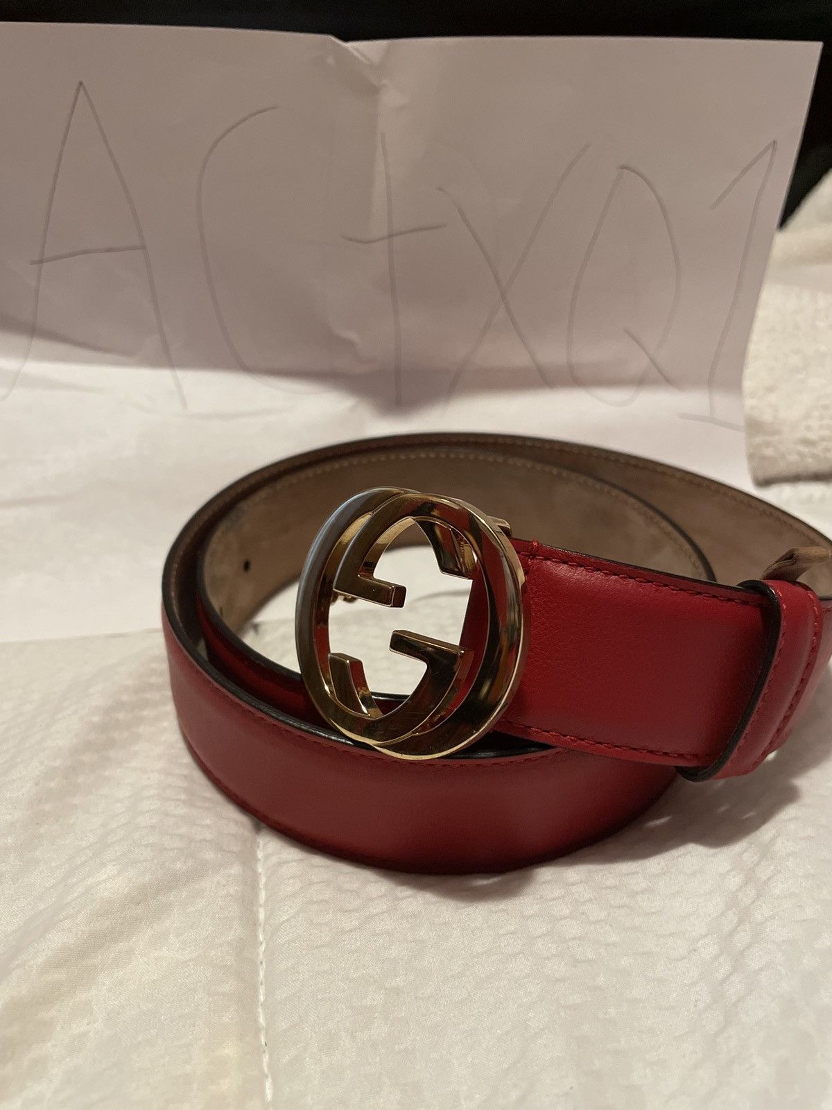 Gucci Red Gucci belt | Grailed