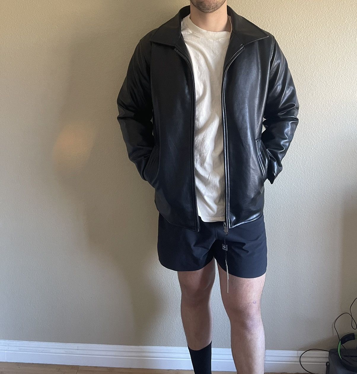 Italian Designers × Streetwear × Vintage Vintage Italian Black Leather ...