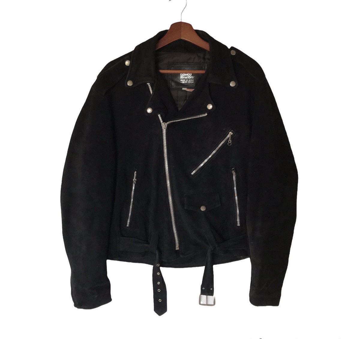 Vintage Vintage Frime Parts Double Collar Leather Jacket Made In Usa ...
